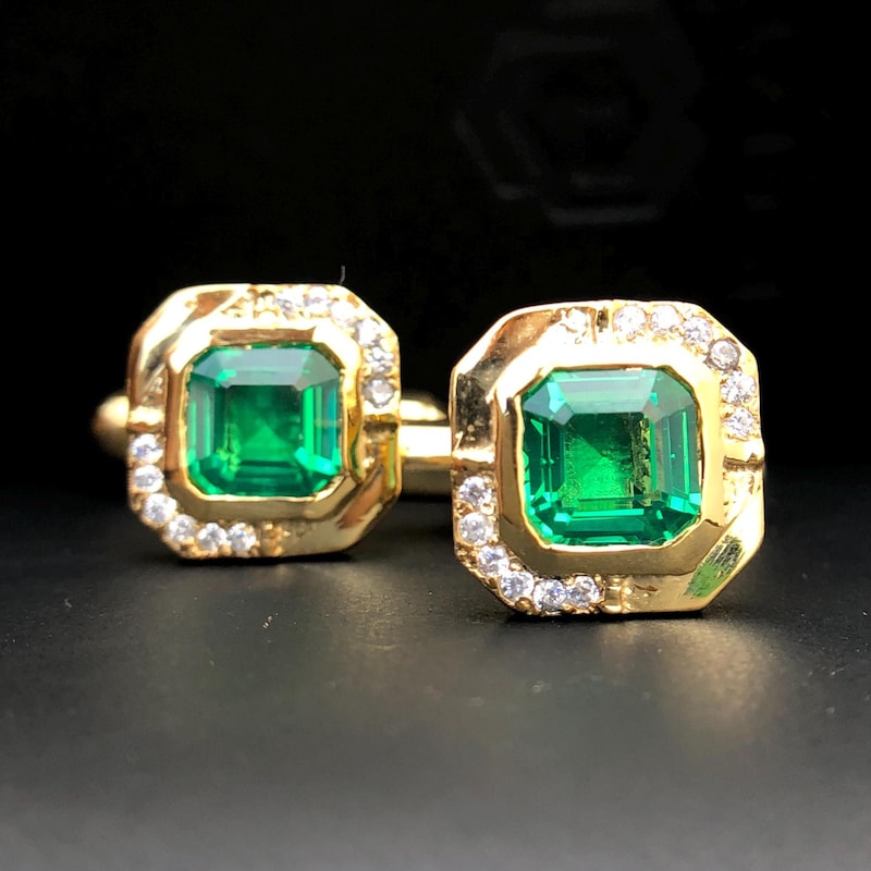 Gemstone Cufflinks - Etsy