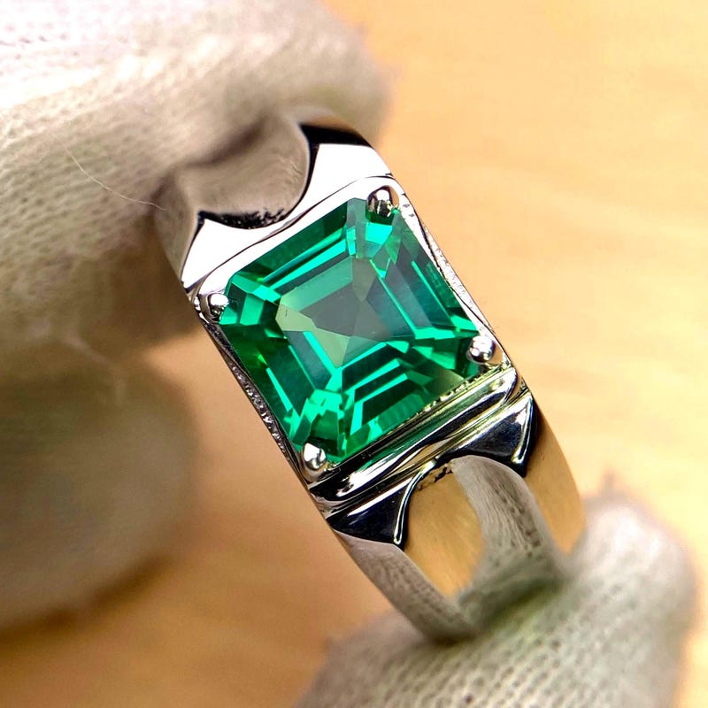 Mens Emerald Rings - Etsy