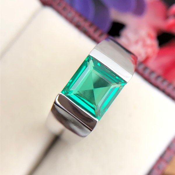 Men Emerald Ring - Etsy