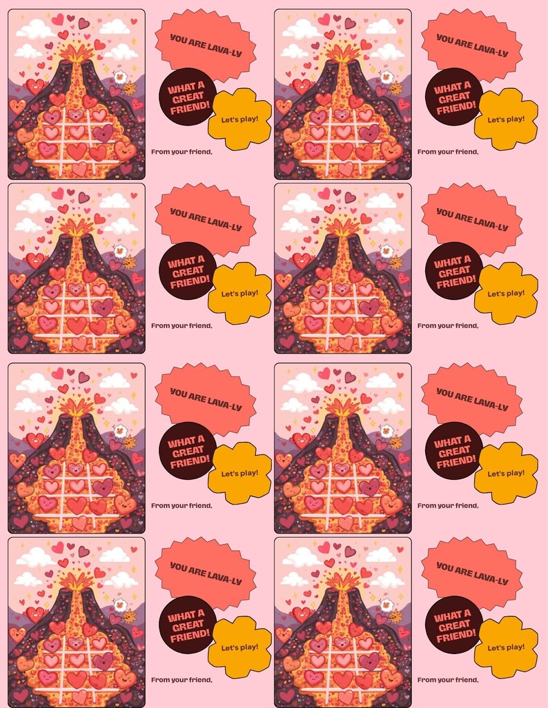 Lava Valentines Cards - Digital - Etsy