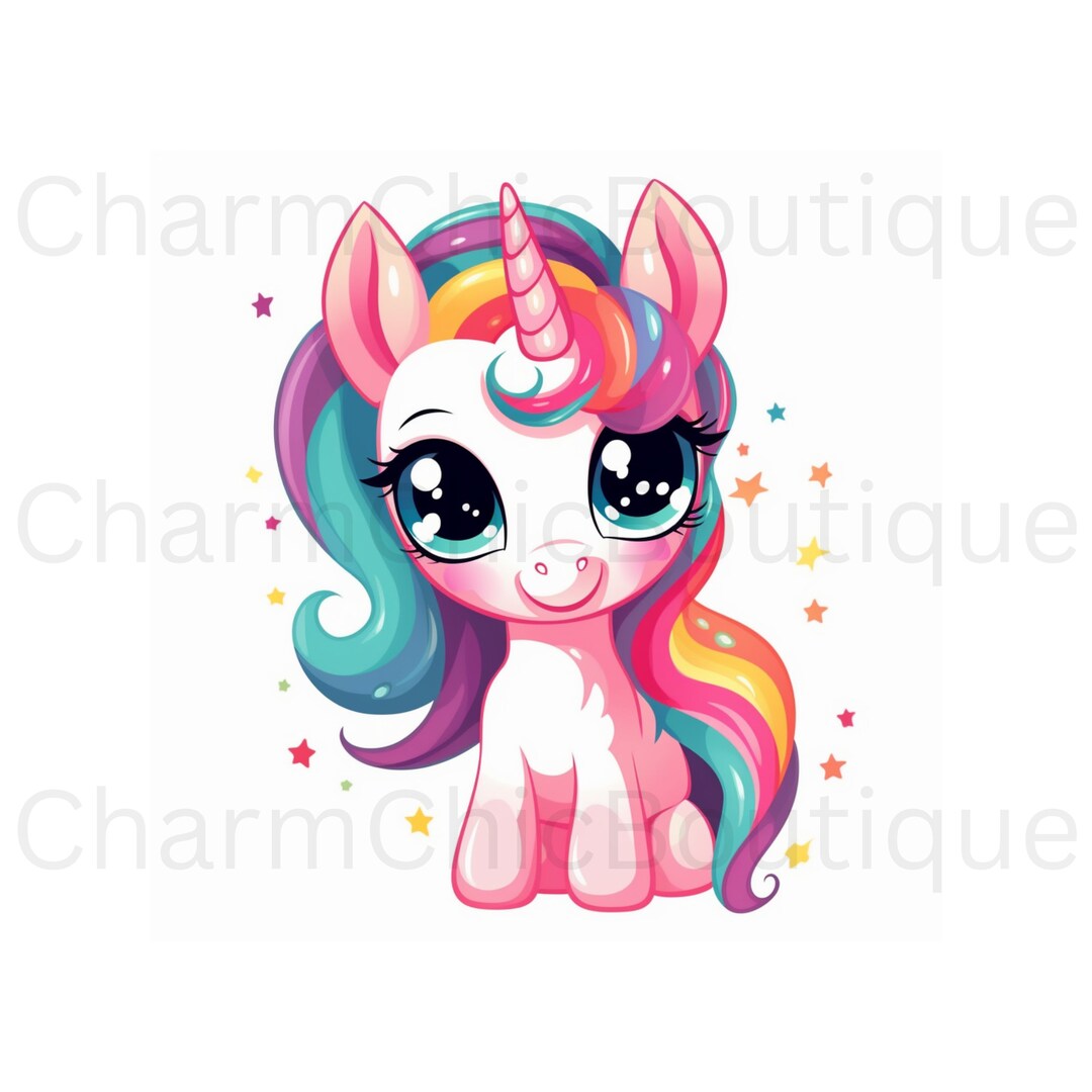 Rainbow Unicorn Pony SVG / PNG Transparent Clipart Kids - Etsy Canada