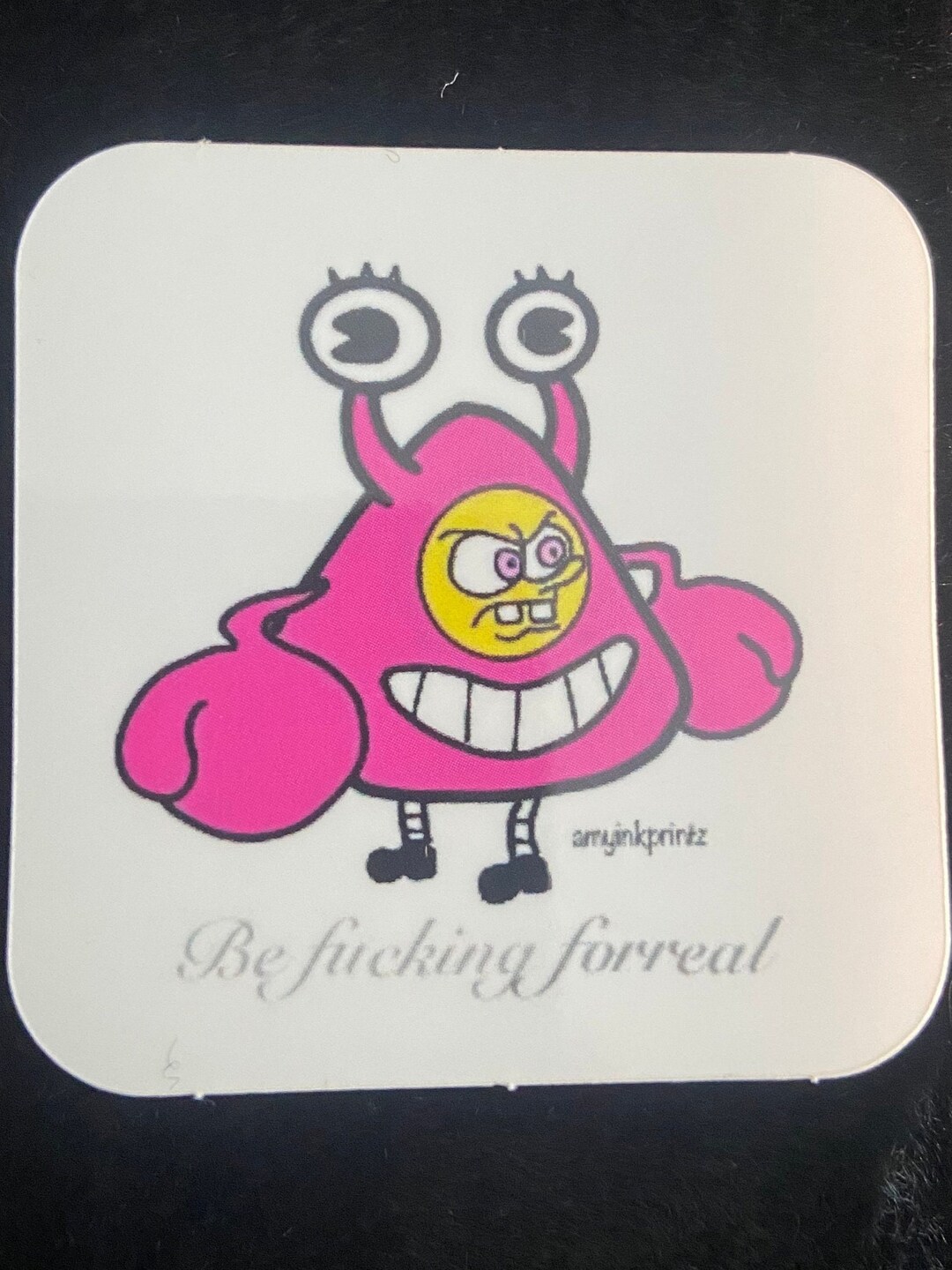 Funny Pink Spongebob Crab Vinyl Sticker - Etsy