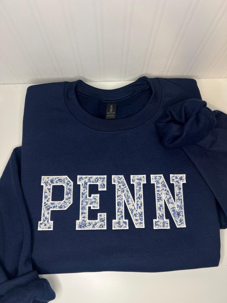 Penn Embroidered Sweatshirt, Penn Custom Sweatshirt, Embroidery ...
