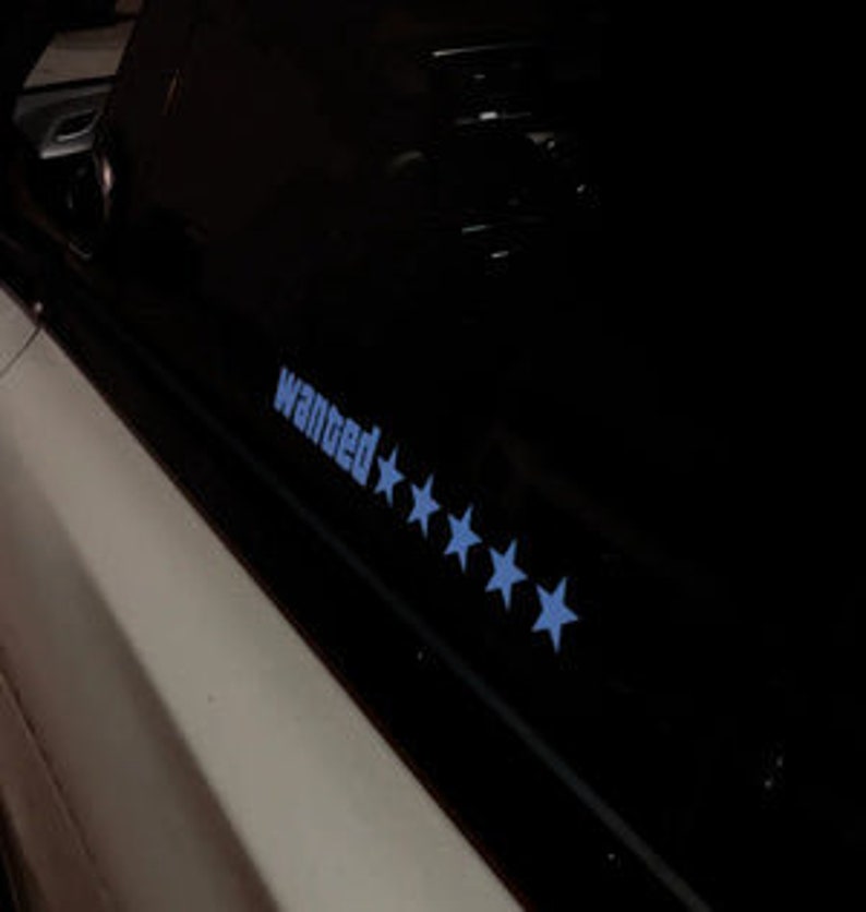 Wanted LED Panel Sticker JDM GTA - Etsy
