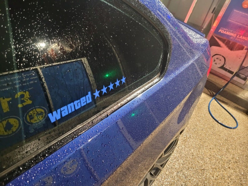 Wanted LED Panel Sticker JDM GTA - Etsy