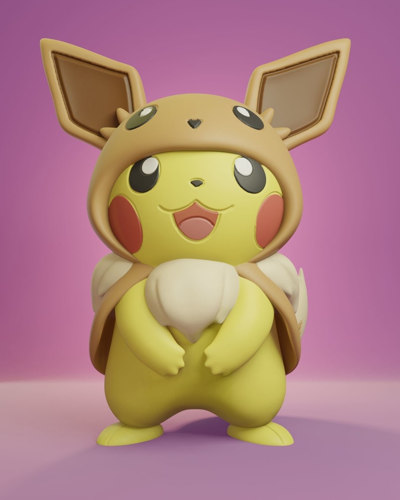 Pokemon Pikachu 3d Stl File Pokemon Pikachu 3d Figure Print Etsy
