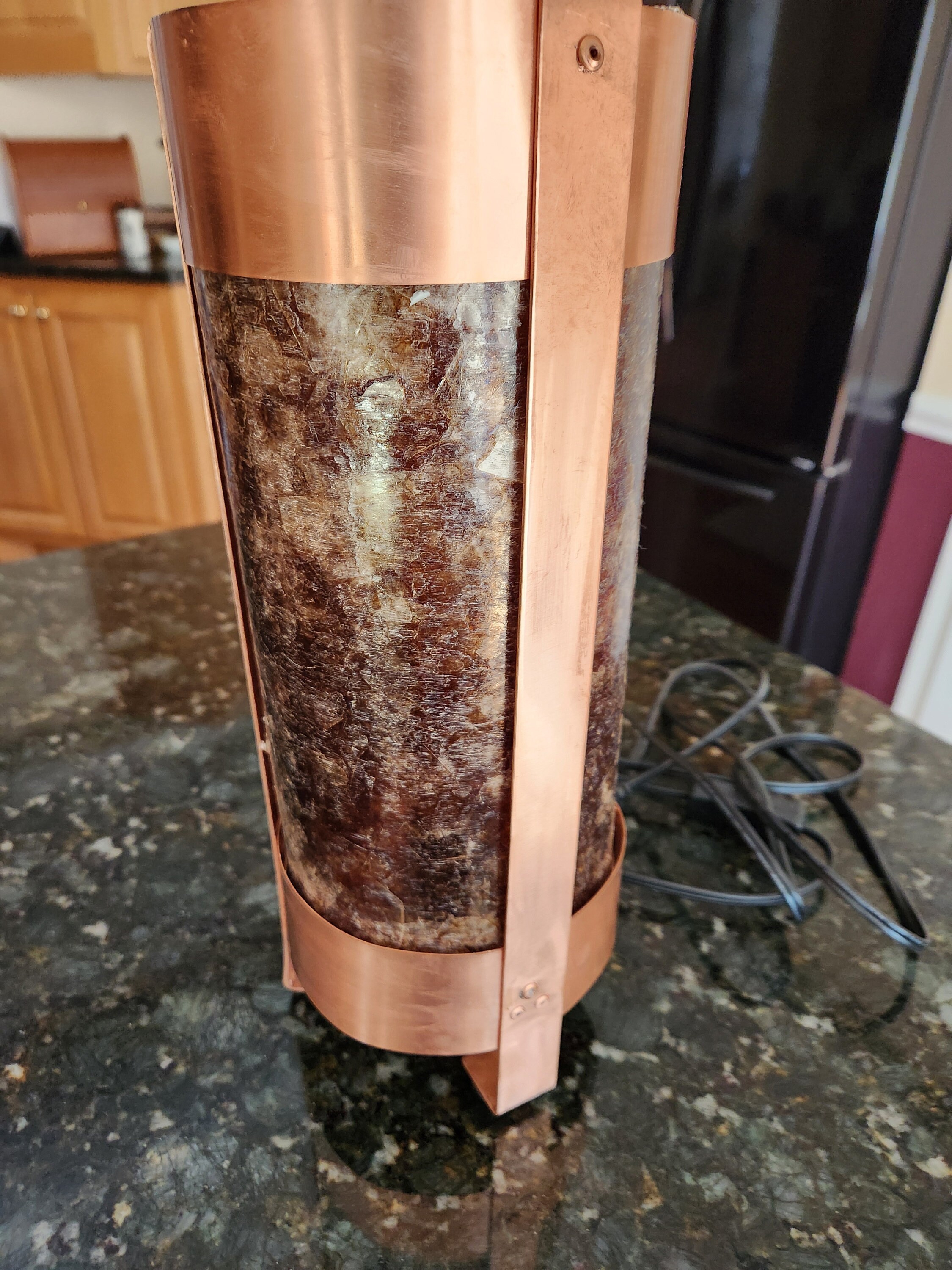 Copper and Mica Table Lamp - Etsy