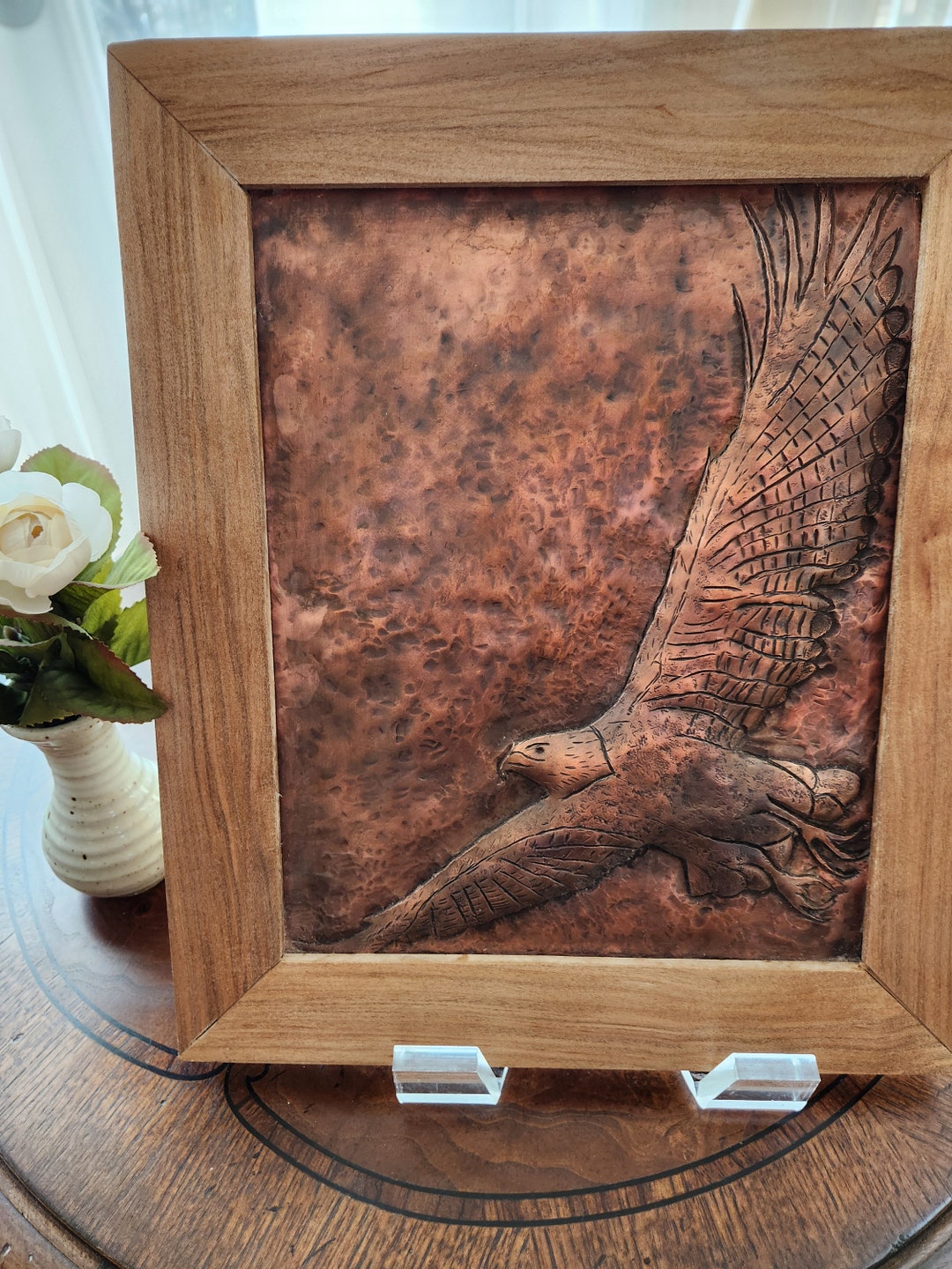 Copper Eagle Soaring Wall Art Panel Framed - Etsy