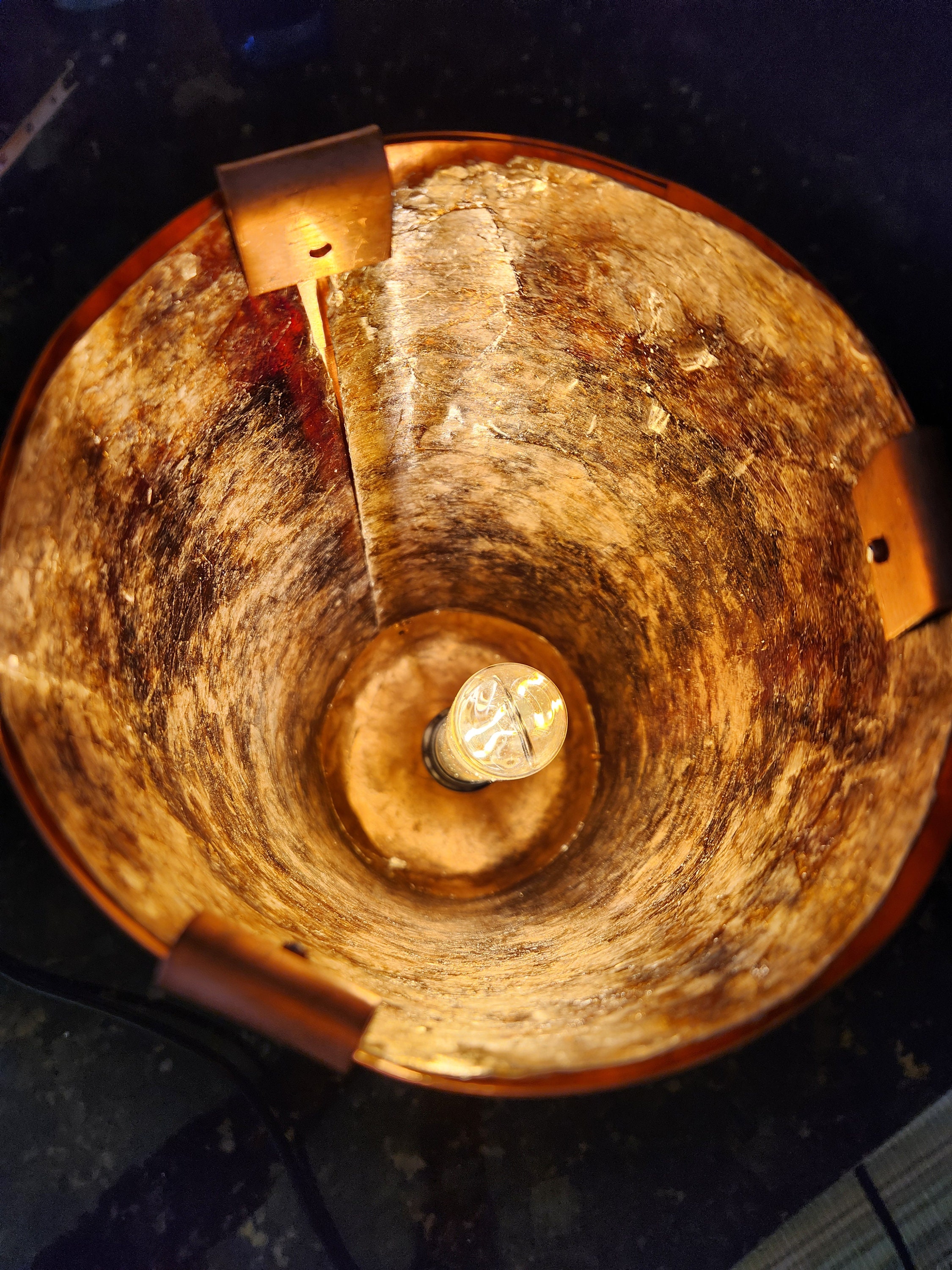 Copper and Mica Table Lamp - Etsy