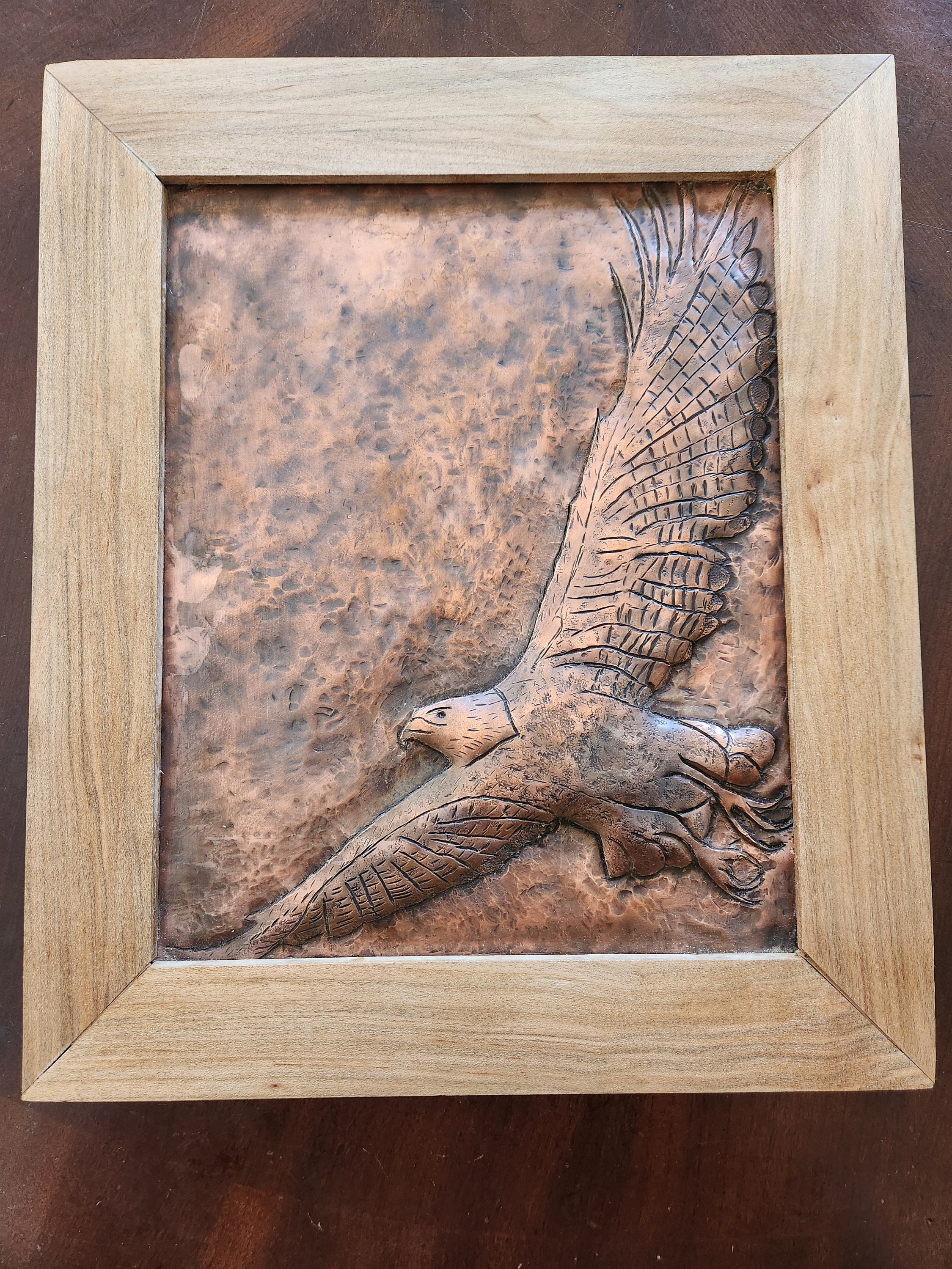 Copper Eagle Soaring Wall Art Panel Framed - Etsy