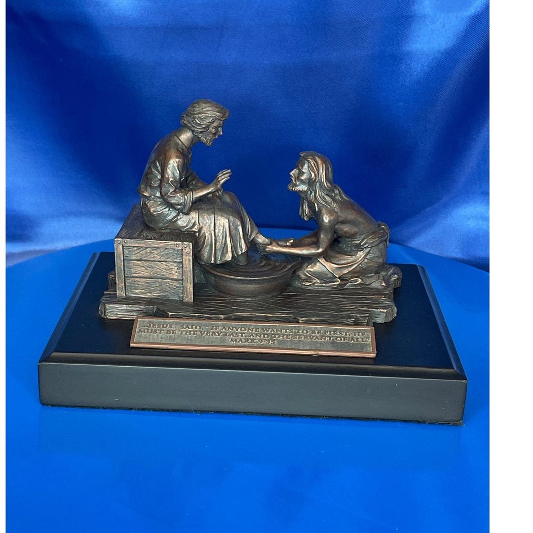 Jesus Humble Servant Bronze Colored Sculpture Lighthouse Christian ...