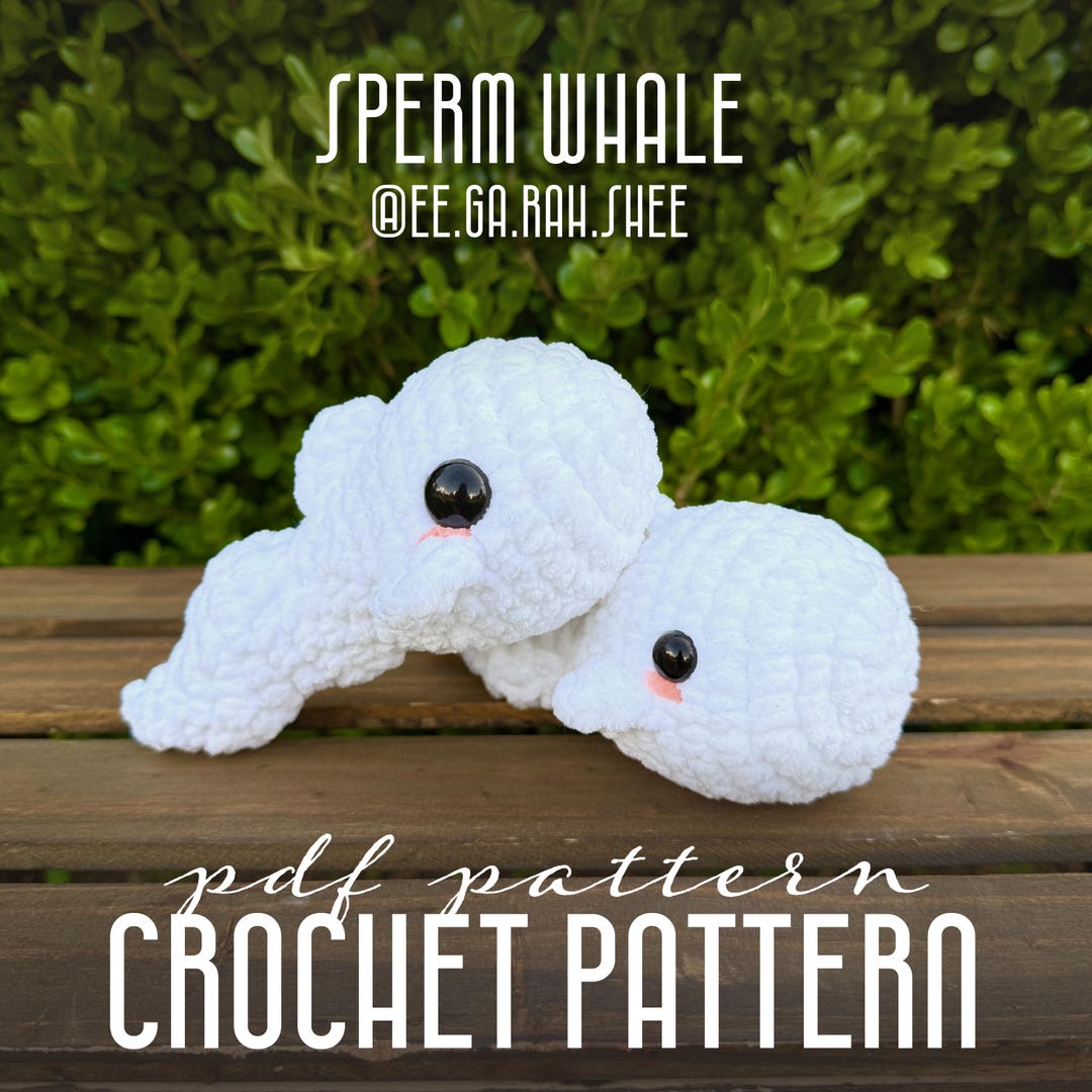 Sperm Whale Crochet Pattern NO SEW PDF Download Amigurumi - Etsy