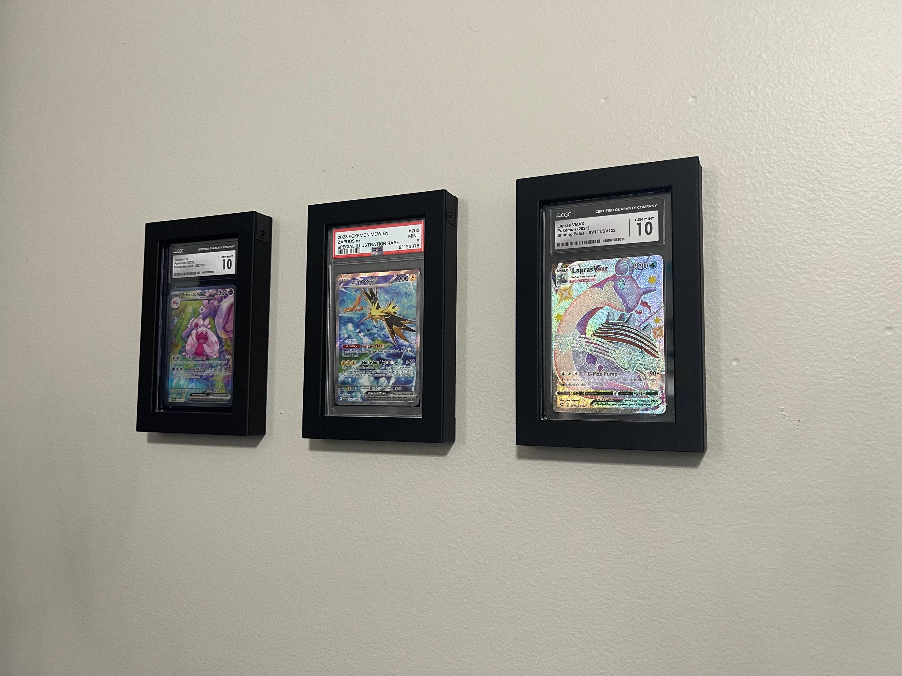PSA/CGC Graded Card Wall Display Frame cards Not Included 3D Printed ...
