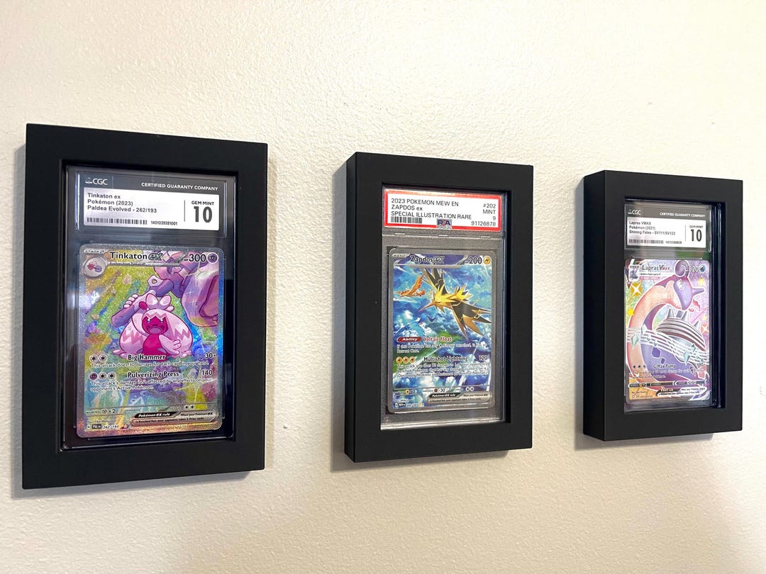 PSA/CGC/BGS Graded Card Wall Display Frame (cards Not Included) - 3D ...