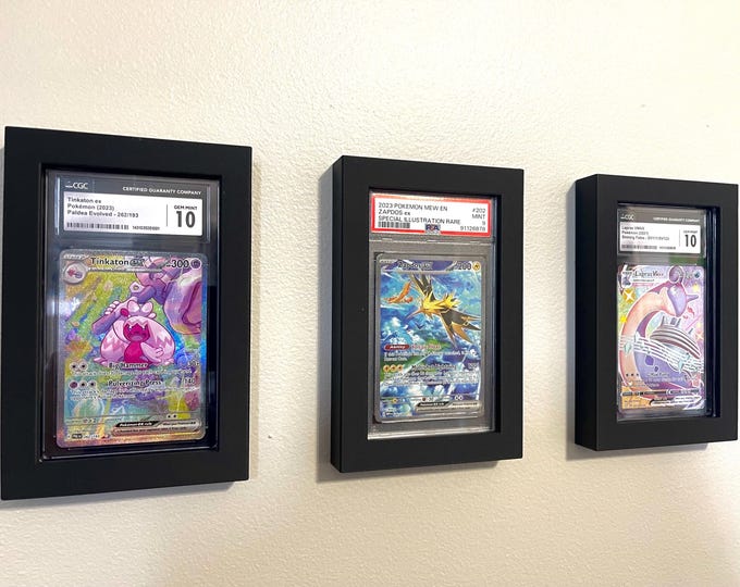 PSA/CGC/BGS Graded Card Wall Display Frame (cards Not Included) - 3D ...