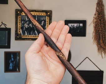 Isle of Avalon Apple Wood Spiral Wand - Hand-carved - Transitions ...