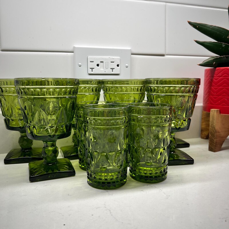 Green Glassware - Etsy