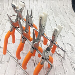 Set of Jewelry Pliers Orange Grips With Stand - Etsy