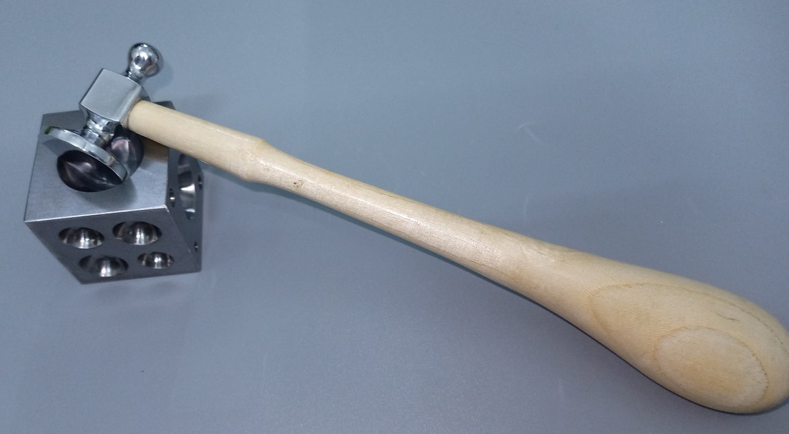 Set of 2 Chasing Hammer 32mm & Dapping Block - Etsy