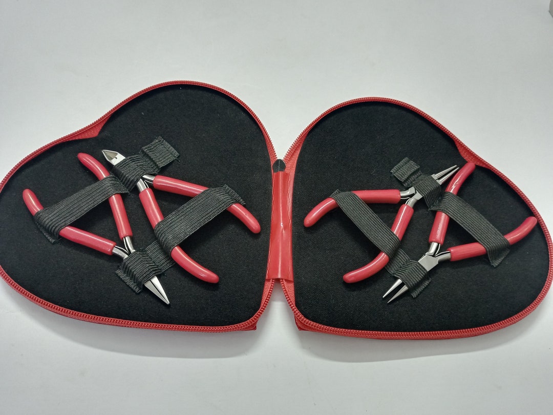 Plier Kit Red Heart Shape Case 4pcs - Etsy