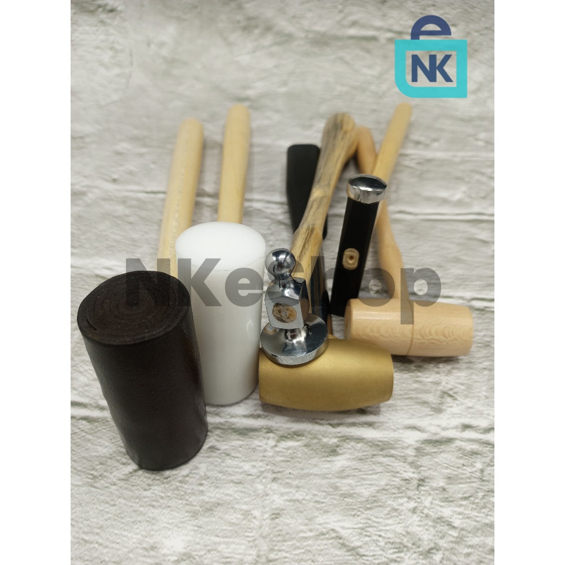 Set of 6 Hammers Jewelry Making Hammers Brass- Wood - Chasing - Plastic ...