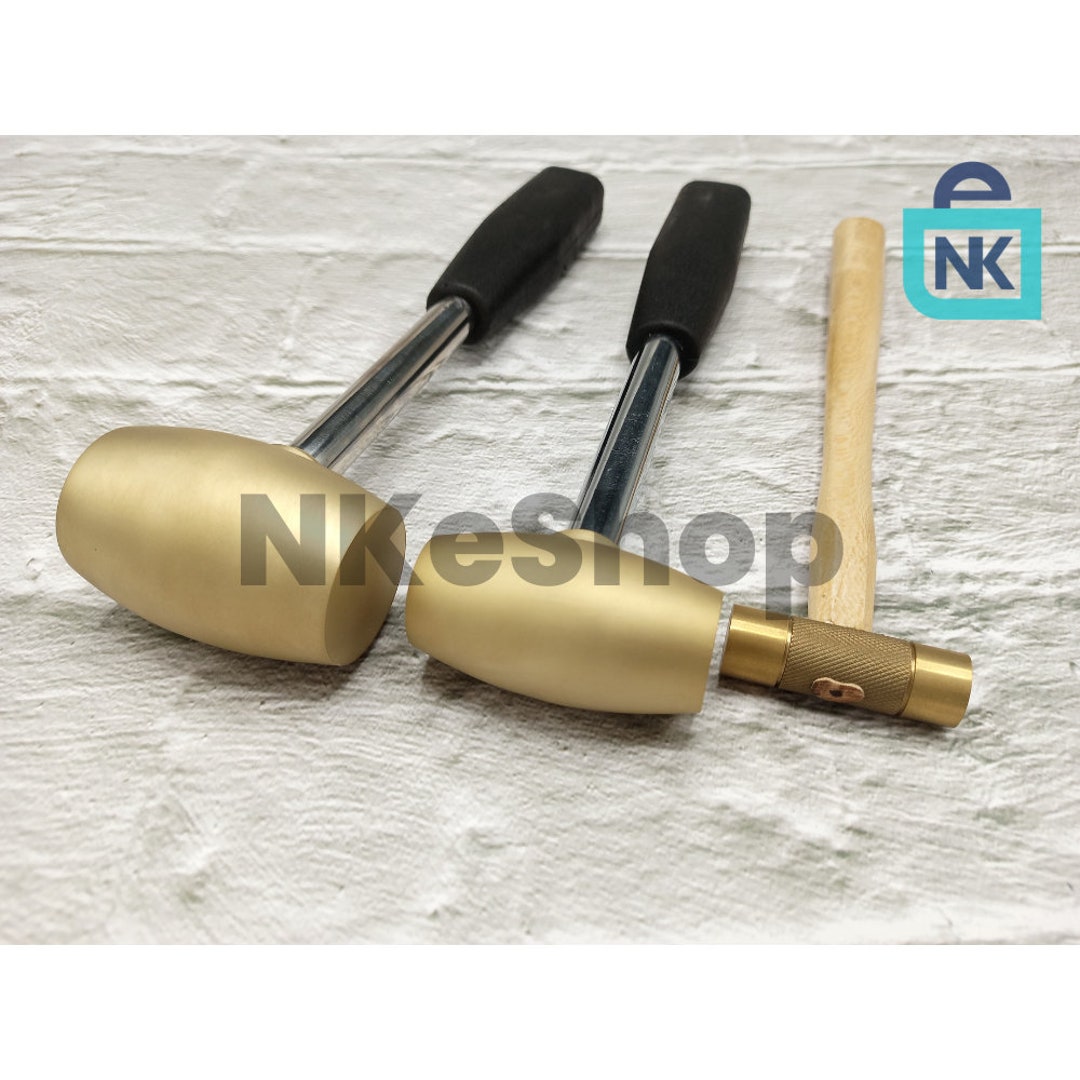 Brass Hammers / Mallets - Set of 3 Hammers - 1LB - 2LB - Mini Brass ...