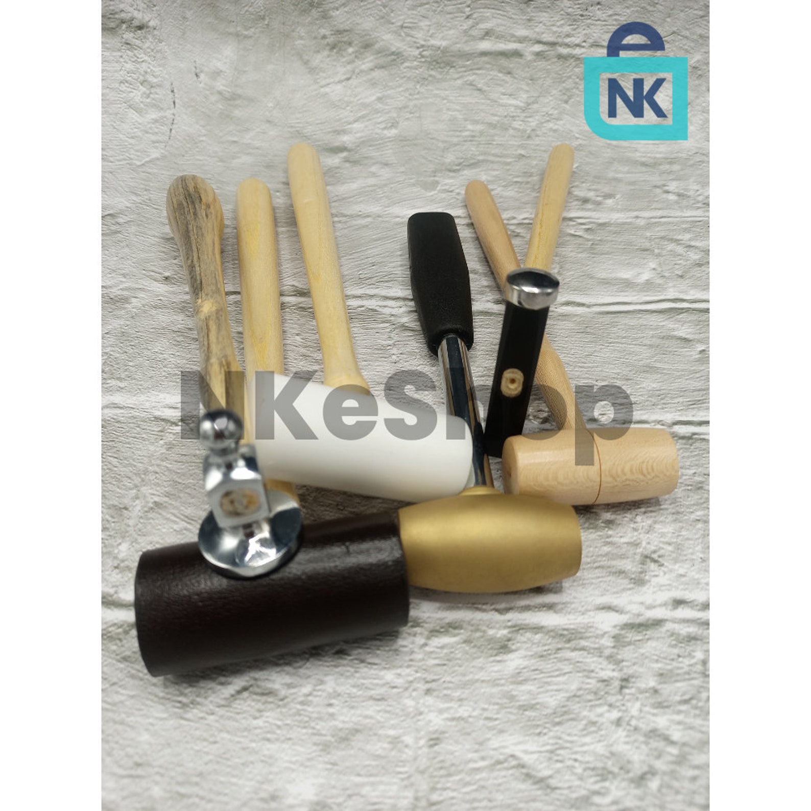 Set of 6 Hammers Jewelry Making Hammers Brass- Wood - Chasing - Plastic ...