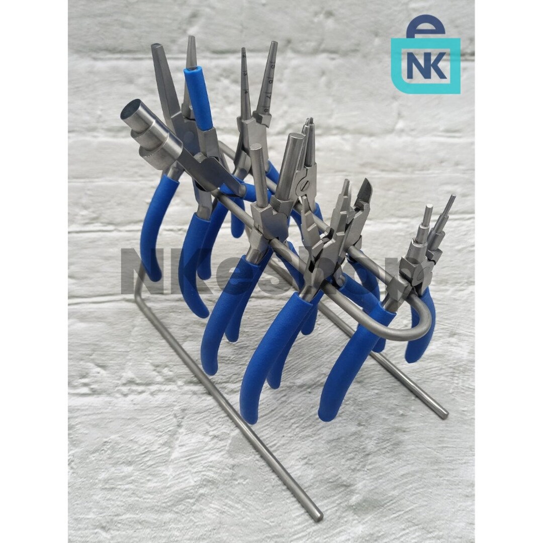 Jewelry Pliers Set of 8 With Stand Bending Pliers Bail Making Plier ...