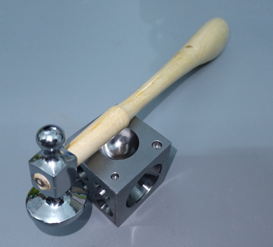 Set of 2 Chasing Hammer 32mm & Dapping Block - Etsy