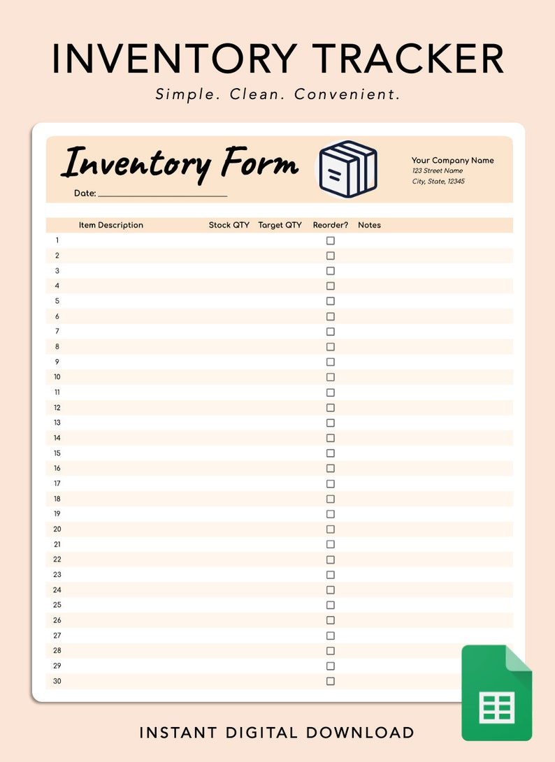Inventory Tracker Template | Inventory Management | Product Tracking ...