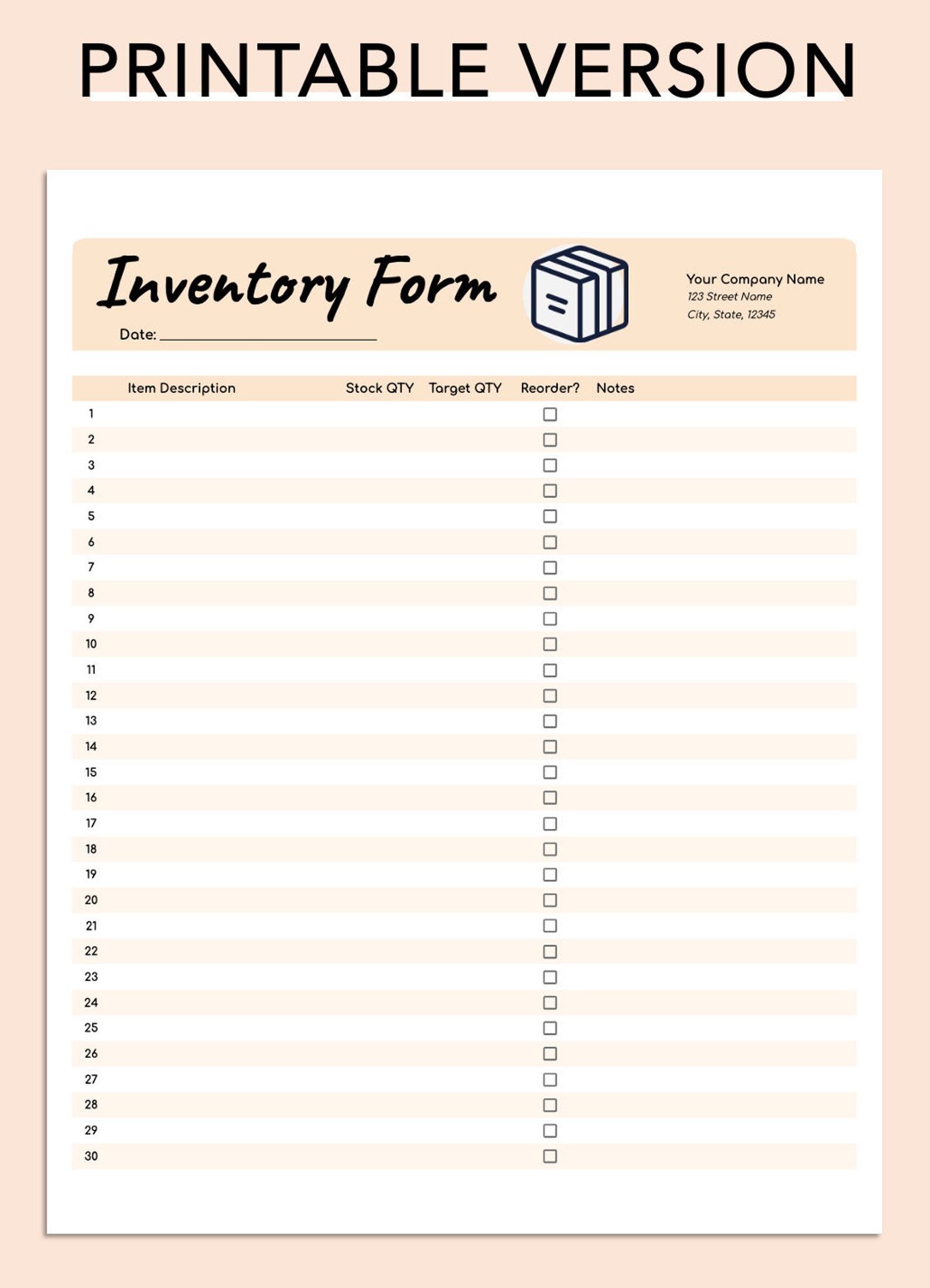 Inventory Tracker Template | Inventory Management | Product Tracking ...