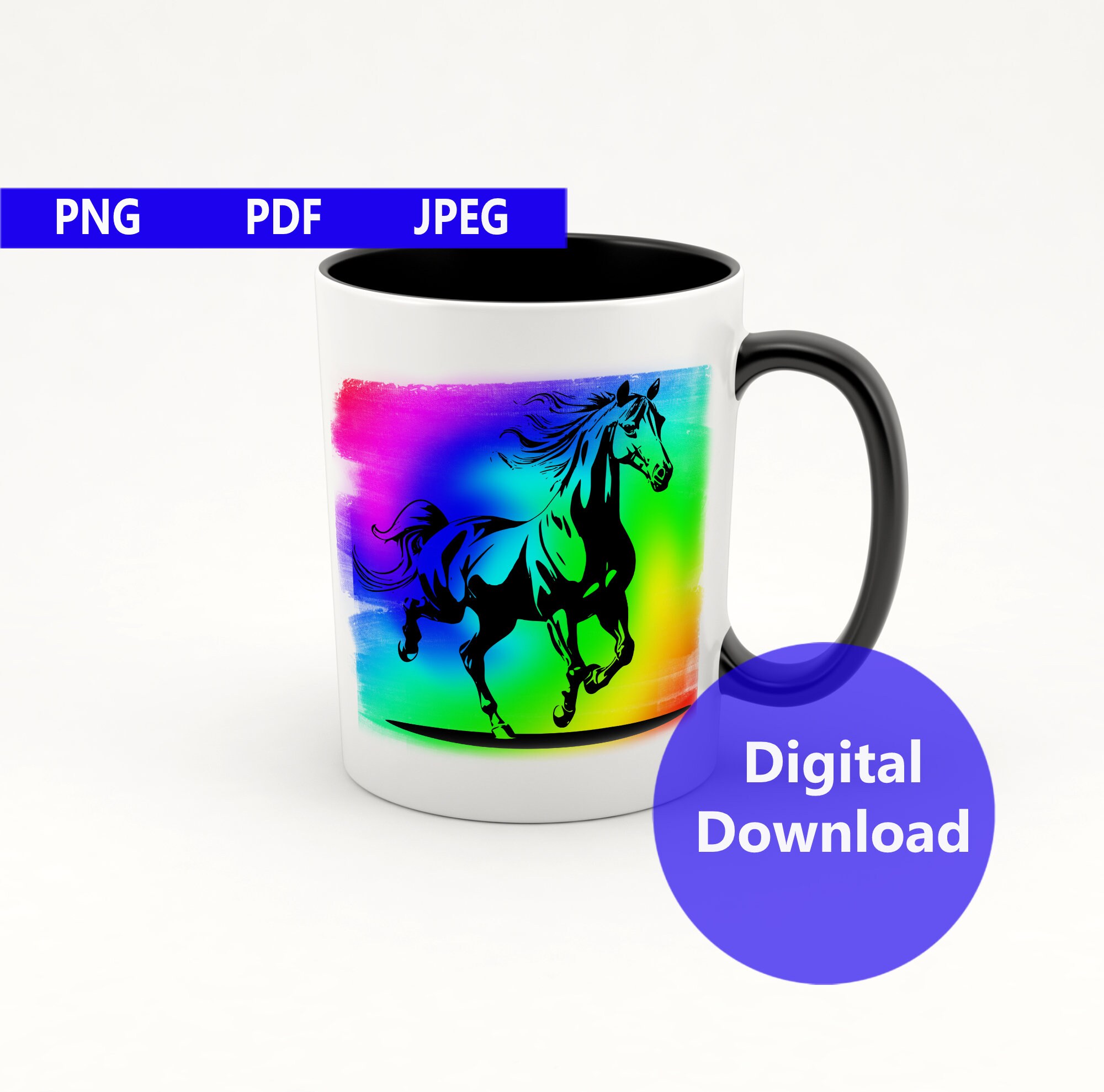 Beautiful Horse Png, Horse Running PNG, Sublimation Design, Digital ...