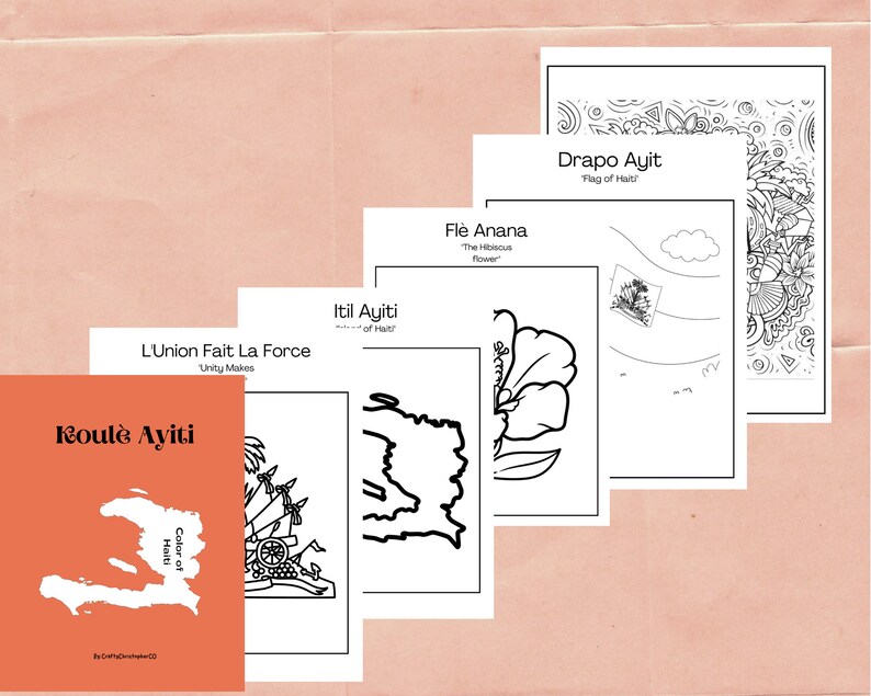 Printable Haitian Coloring Book, Education, Fun, Creative - Etsy