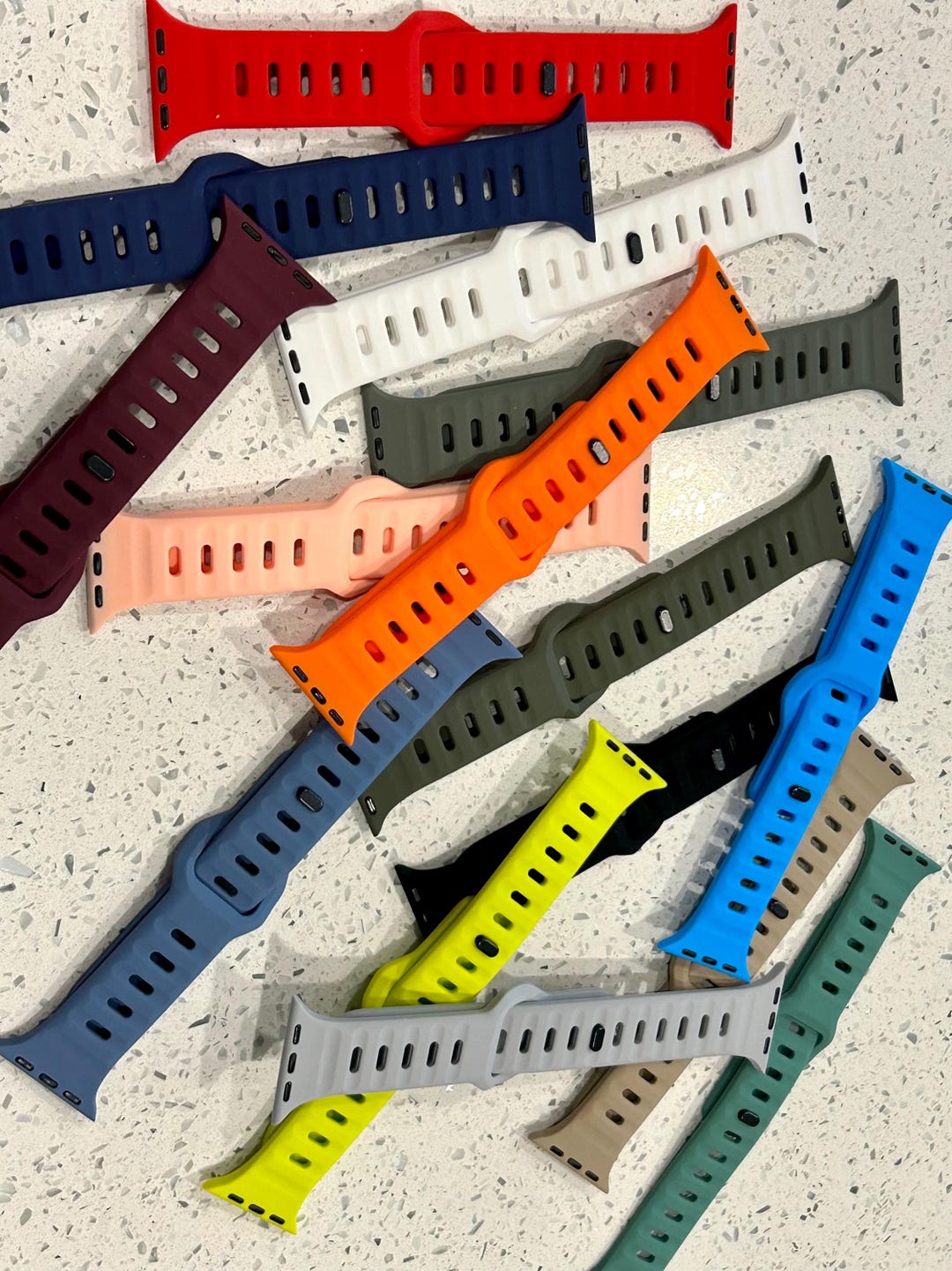 Weather Proof Silicone Sport Band for Apple Watch All Series Including ...
