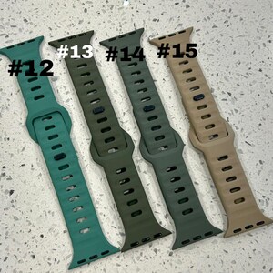 Weather Proof Silicone Sport Band for Apple Watch All Series Including ...