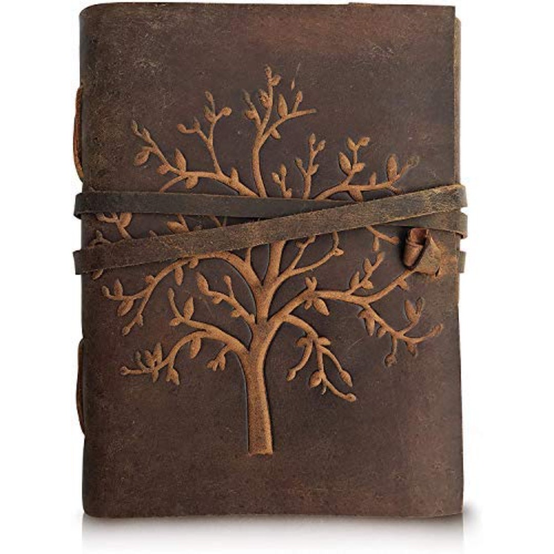EPIC Dairy Wale VINTAGE TREE Leather Diary With Plain Paper for Men ...