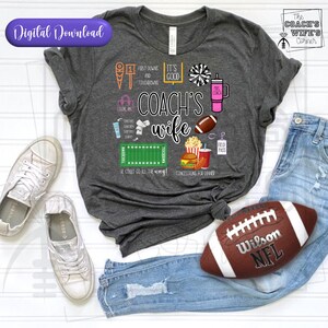 Football Coach's Wife - Light and Dark Font- PNG - Etsy