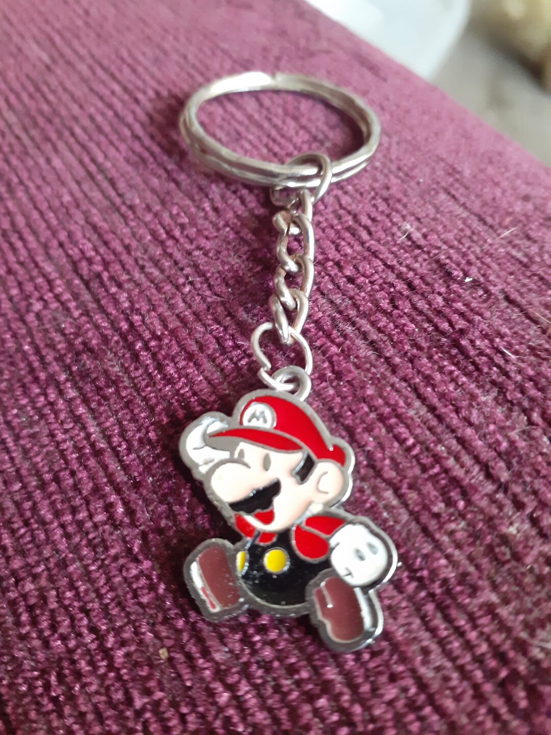 Handmade Mario Princess Peach Toad Yoshi Keyring Keychain Fob - Etsy