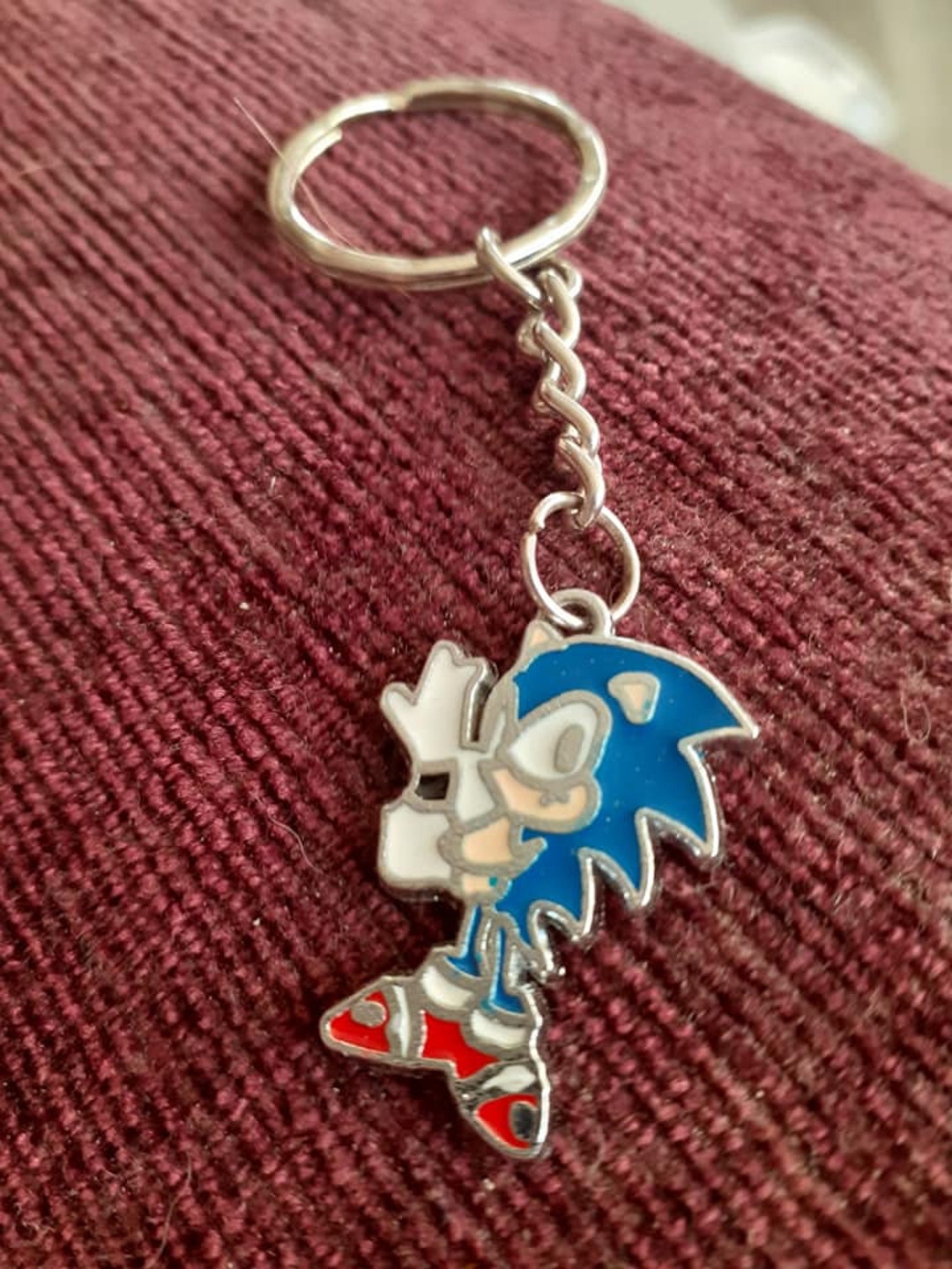 Handmade Sonic Hedgehog Keyring Keychain Fob Bag Charm Sonic - Etsy