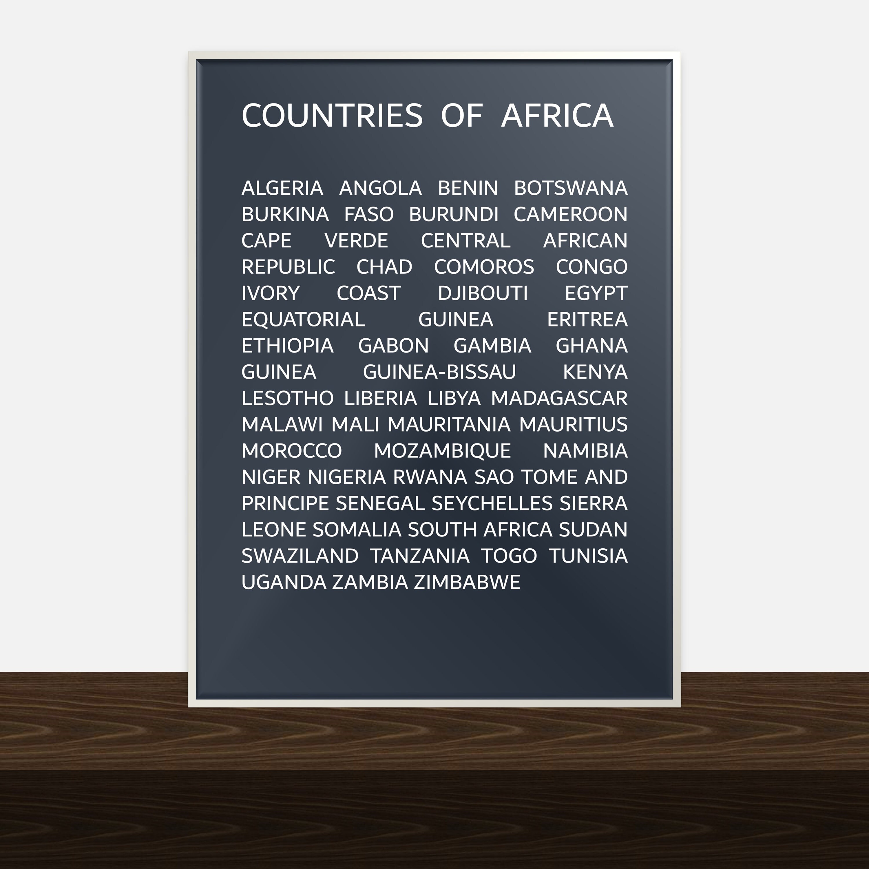 Countries of Africa Poster - Etsy
