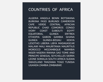 Countries of Africa, African Continent, Flags and Names, Educational ...