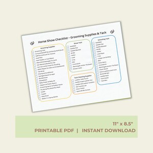 Checklist for Competitive Horse Riding Events Successful Equestrian ...