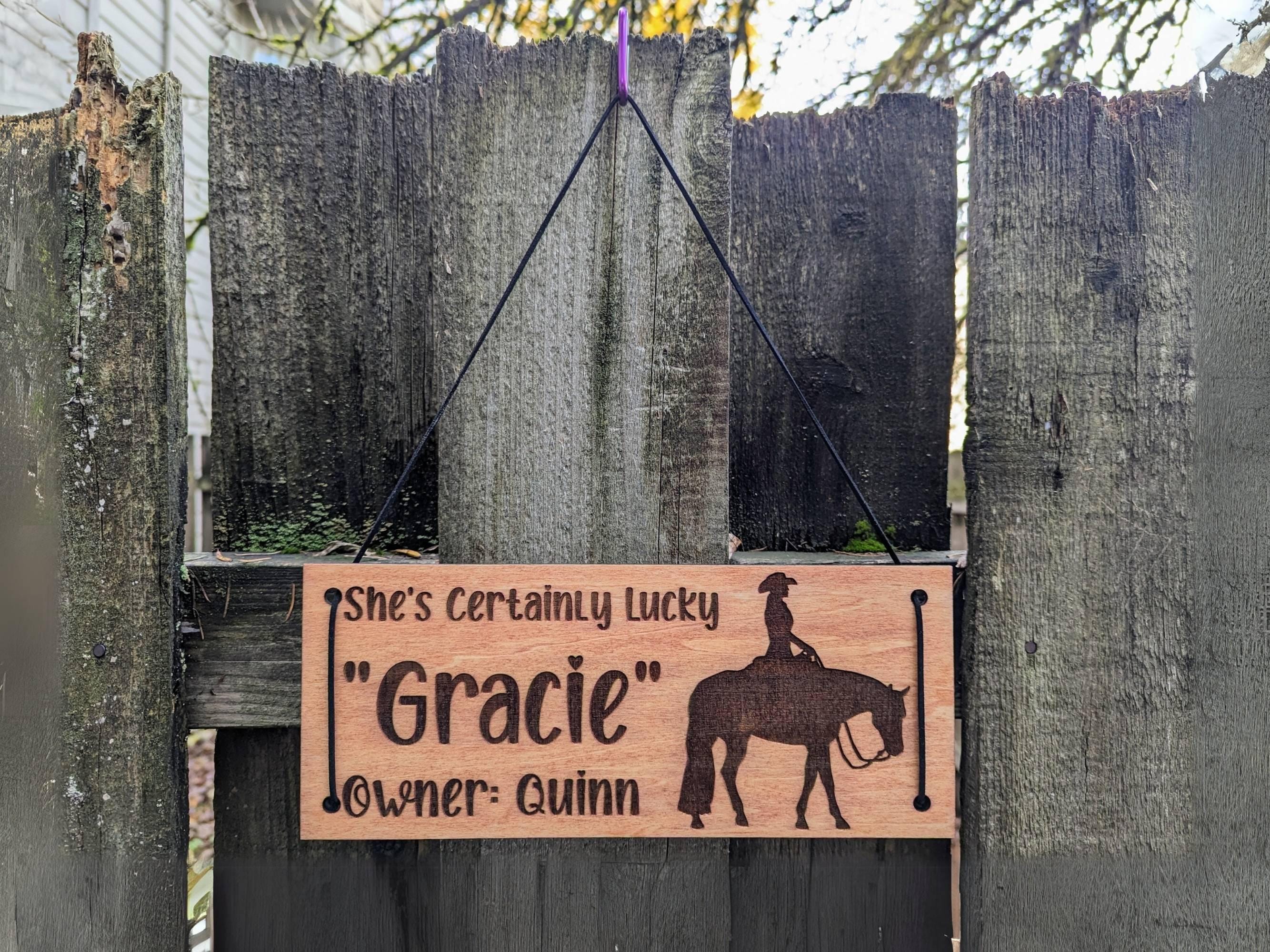 Personalized 4H Horse Show Name Plate Equestrian Barn Decor 4H Rider ...