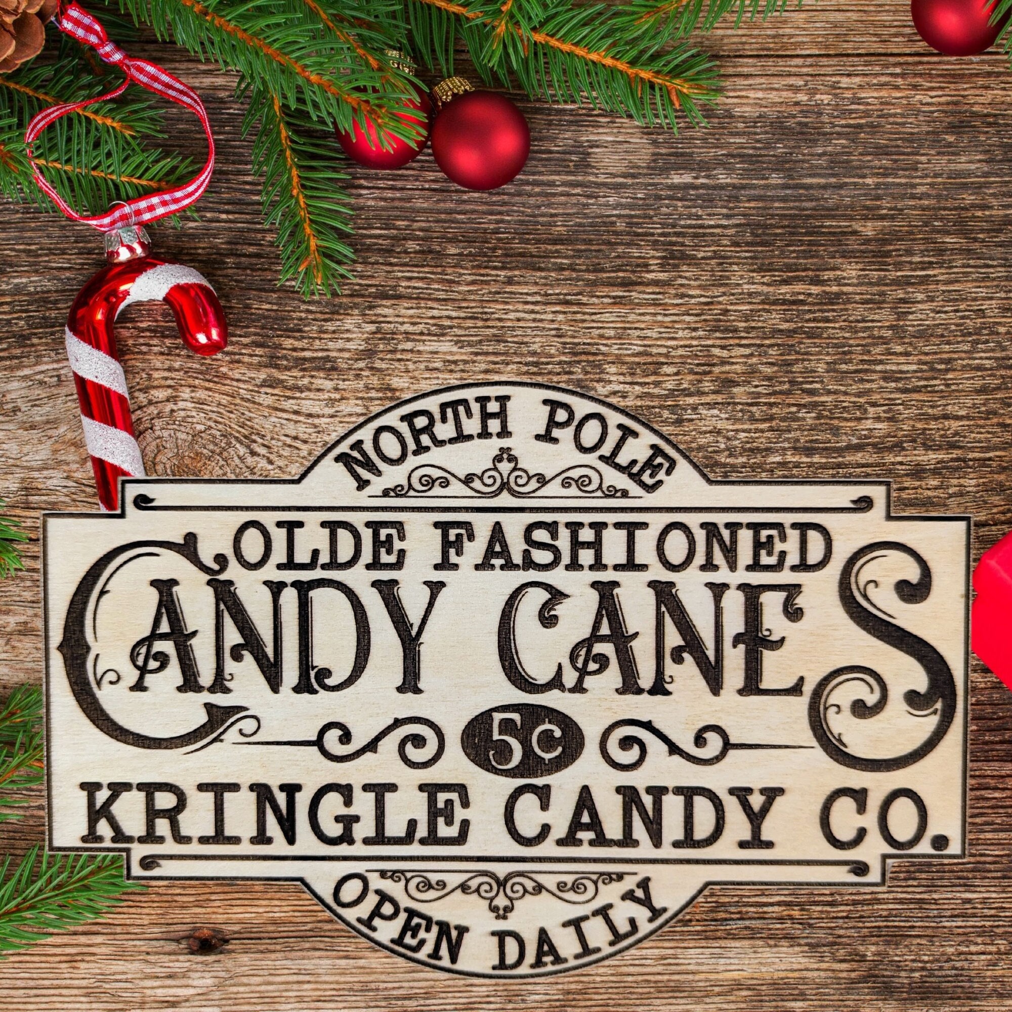 Vintage Christmas Sign Wooden Christmas Decor Old-fashioned Christmas ...