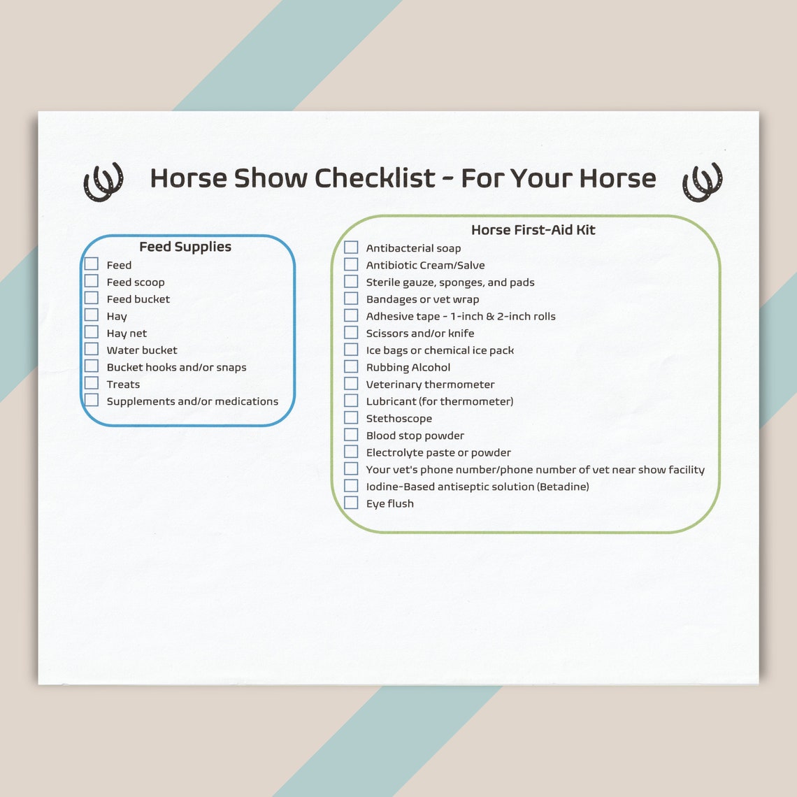 Checklist for Competitive Horse Riding Events Successful Equestrian ...