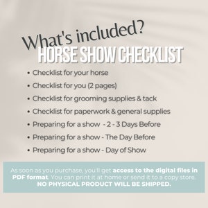 Checklist for Competitive Horse Riding Events Successful Equestrian ...