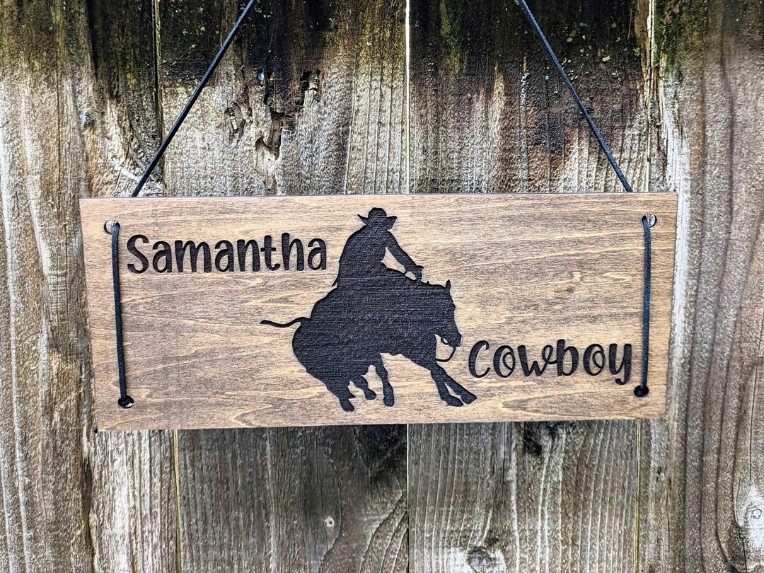 Horse Stall Sign for Rodeo Competitors Personalized Name Plate With ...