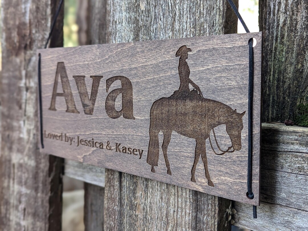 Personalized 4H Horse Show Name Plate Equestrian Barn Decor 4H Rider ...
