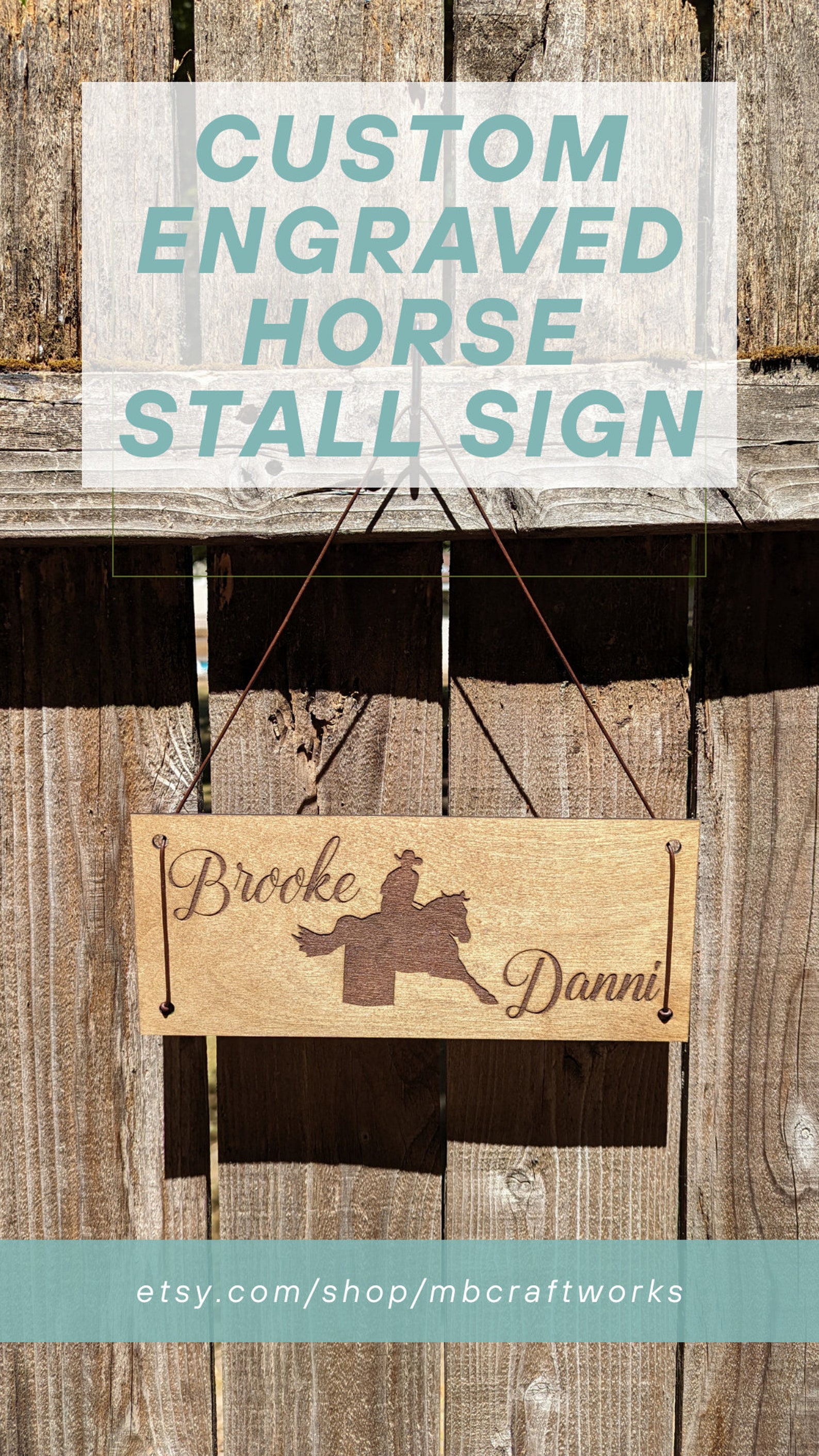 Custom Horse Stall Sign Engraved Wooden Stable Sign Handcrafted Horse ...