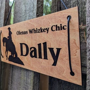 Horse Stall Sign for Rodeo Competitors Personalized Name Plate With ...